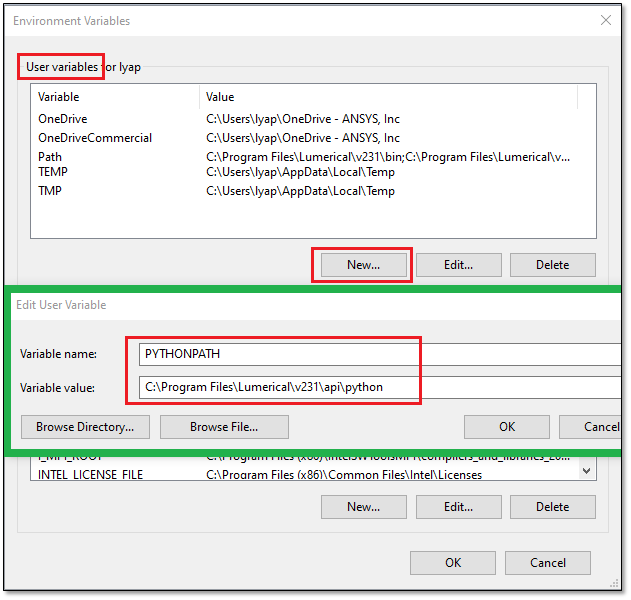 Create Or Modify Environment Variables In Windows Ansys Optics
