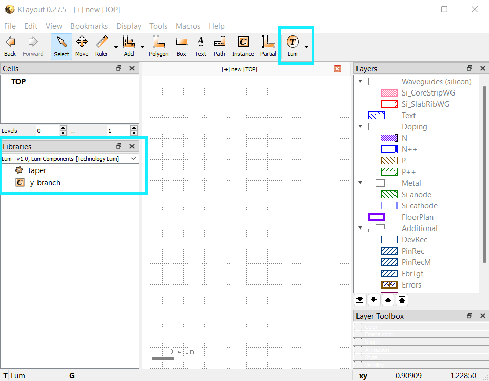 Dynamic Import of KLayout Cell to Lumerical Multiphysics – Ansys Optics