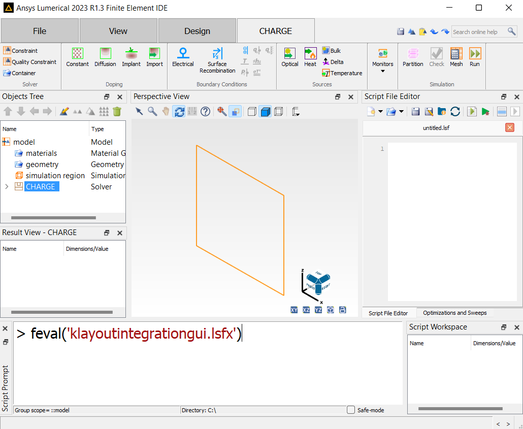 Dynamic Import of KLayout Cell to Lumerical Multiphysics – Ansys Optics