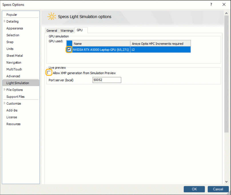 Tips for Speos Options – Ansys Optics