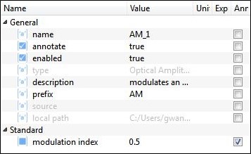 Optical Amplitude Modulator (AM) - INTERCONNECT Element – Ansys Optics