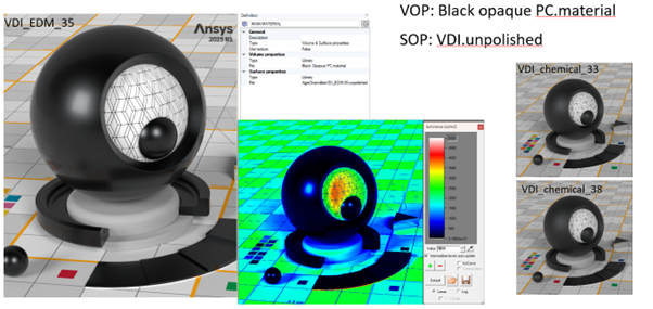 VDI structure on metallized and opaque surface – Ansys Optics