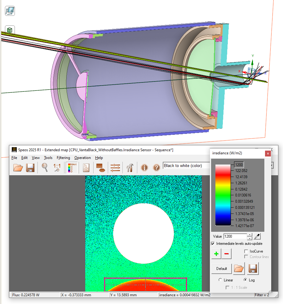 Stray Light Analysis – Telescope System On-Axis – Ansys Optics