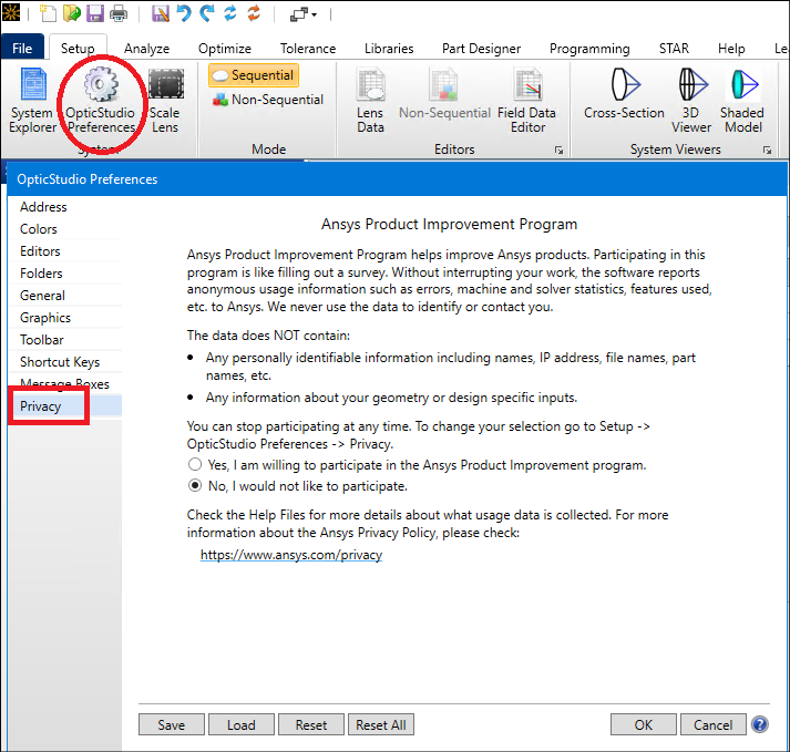 Ansys Product Improvement Program (APIP) – Ansys Optics