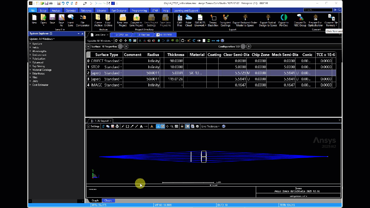 Zemax Messages Window – Ansys Optics