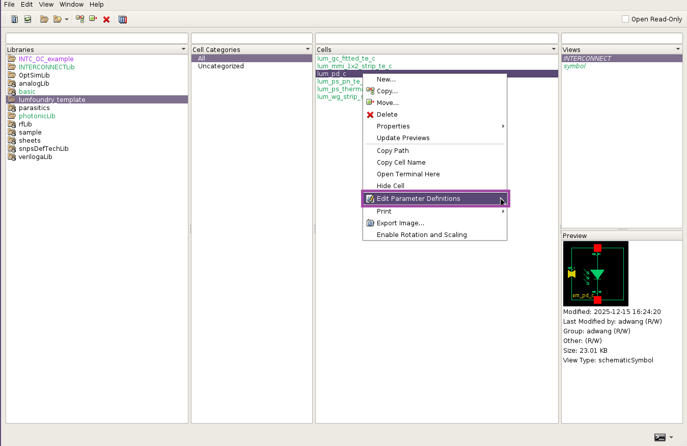 Using an INTERCONNECT Compact Model Library (CML) in OptoCompiler ...