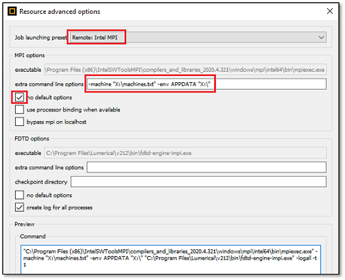 Configuring resources for parallel jobs across several computers ...