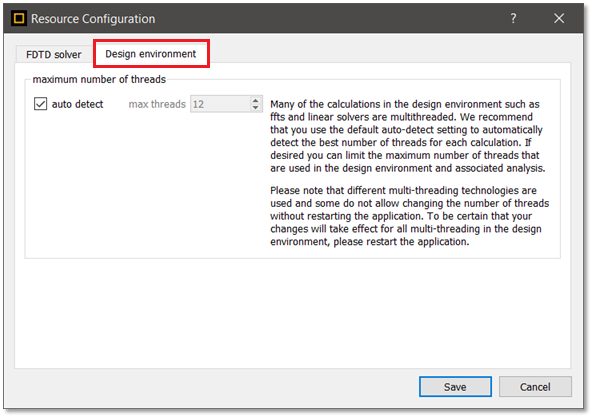 Resource configuration elements and controls – Ansys Optics